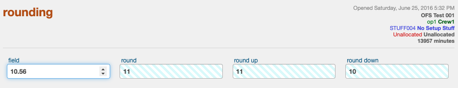 How to use calculation roundings in OFS-Flow
